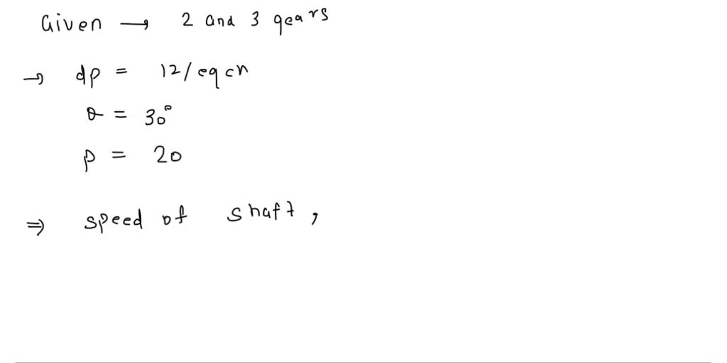 SOLVED: Two parallel shafts, separated by a distance of 5 in, are ...