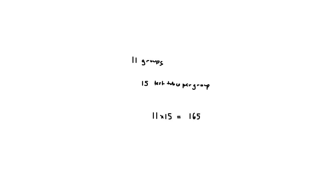 For a lab experiment there are 11 groups of 2 students. Each group will ...