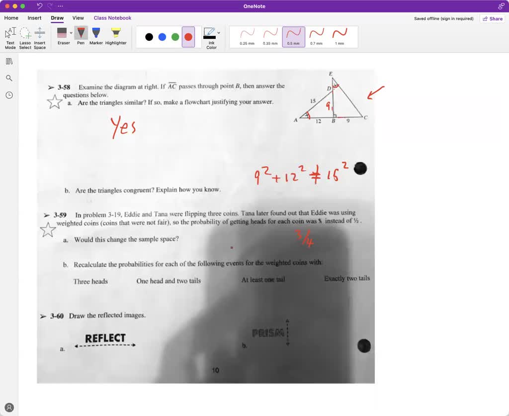SOLVED: 3-58 Examine the diagram at right. If AC passes through point B ...