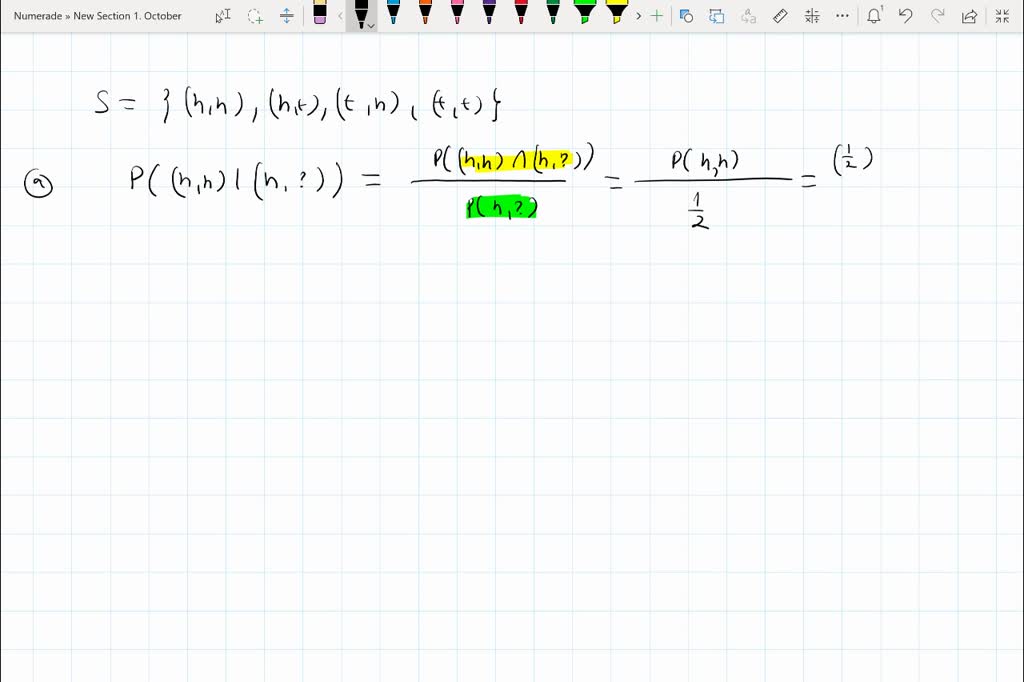 A coin is flipped twice. Assuming that all four points in the sample ...