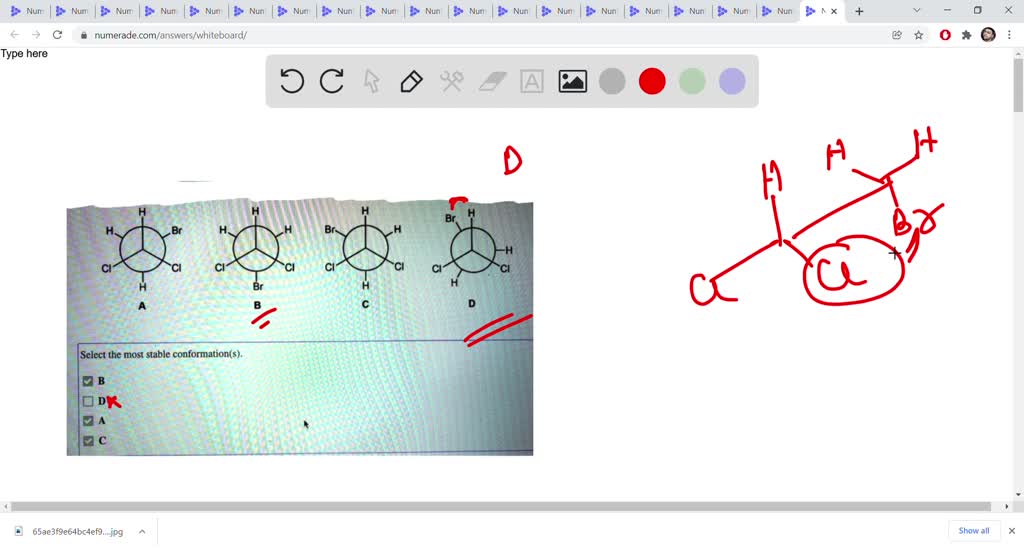 SOLVED: The Newman projections of 1,1-dichloro-2-bromoethane are shown ...