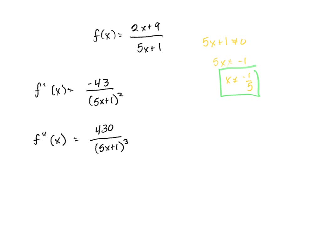 SOLVED: Consider the function f(c) For this function 4x + 2 there are two important intervals: 0 ...