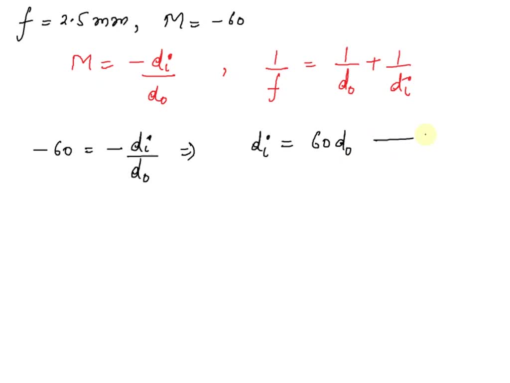 SOLVED: Texts: What is the working distance? How do I find it? Is ...