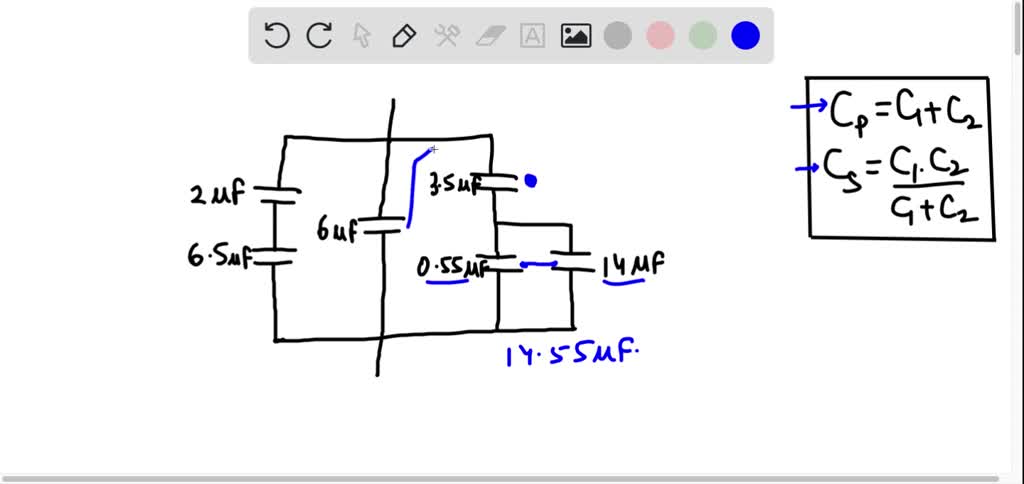 SOLVED: Find the net capacitance (in PF) of the combination of series ...
