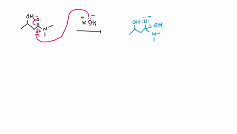 Draw the products formed when the given amides are treated with aqueous ...