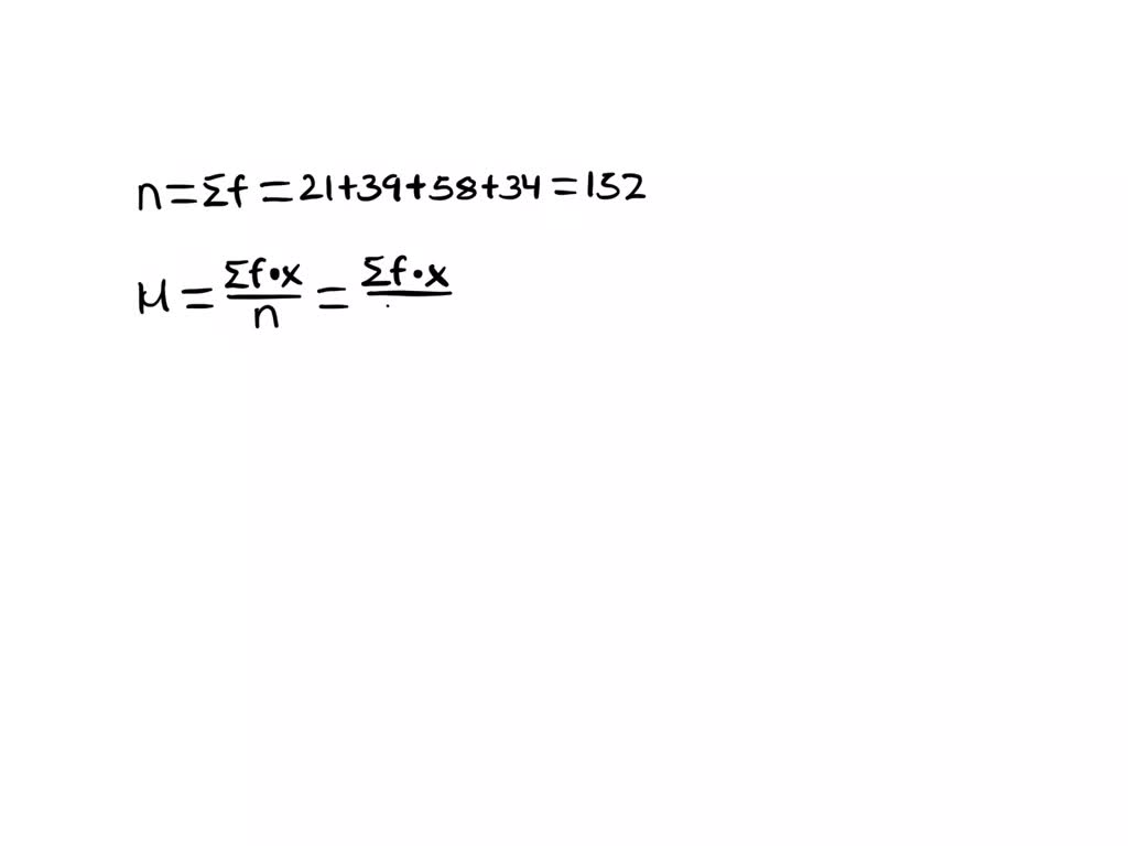 SOLVED: Consider the grouped sample data to the right: a) Calculate the ...