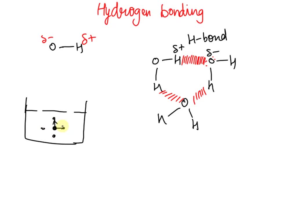 SOLVED: Explain hydrogen bonding and how it causes water to have high ...