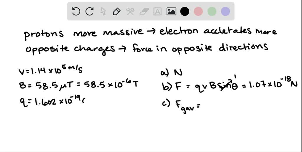 SOLVED:An electron and a proton are both in motion near each other as ...
