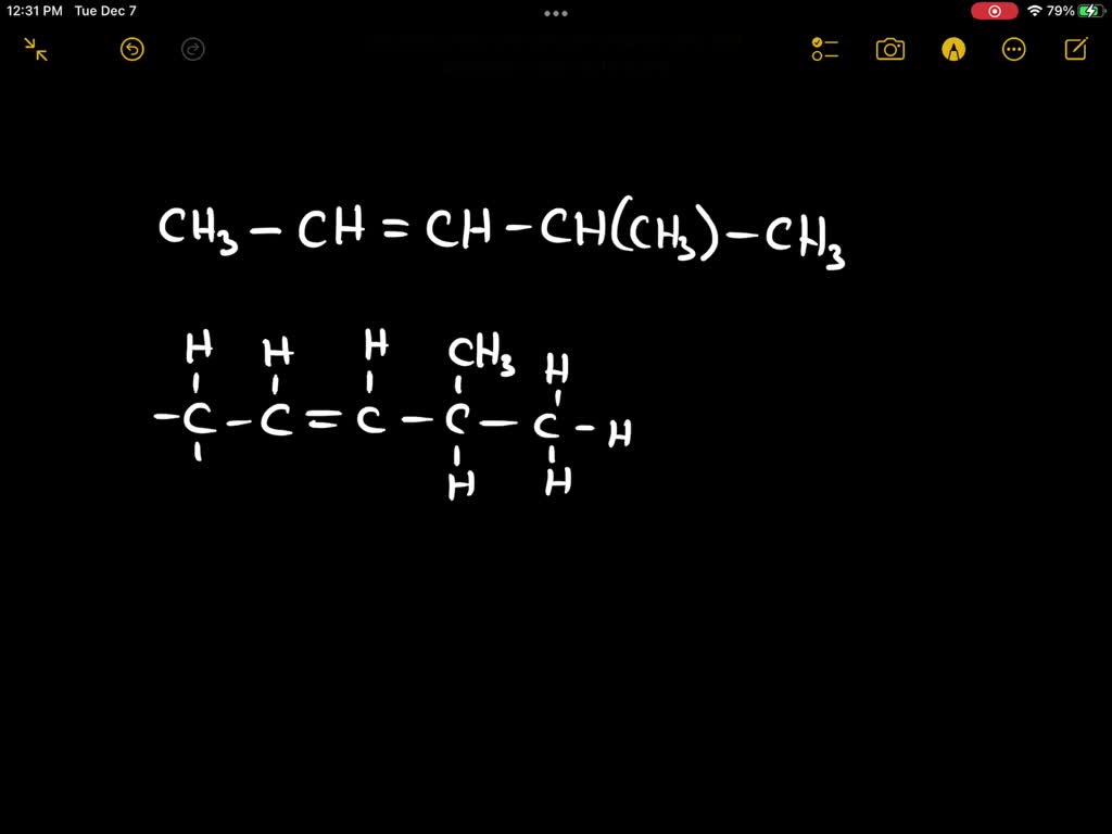 SOLVED: what name is CH3-CH=CH-CH(CH3)-CH3