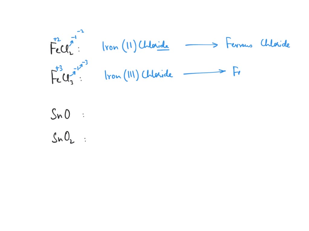 SOLVED: Binary Compounds Containing a Metal of Variable Oxidation Number Metals (variable ...