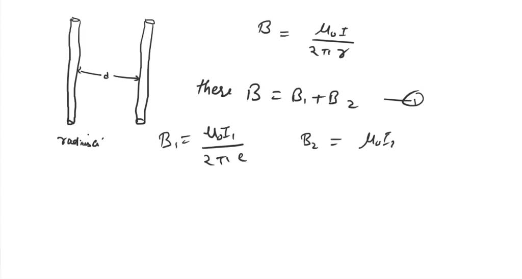 SOLVED: Two parallel, infinitely long; z- axis oriented conducting cylinders of radius "a" are a ...