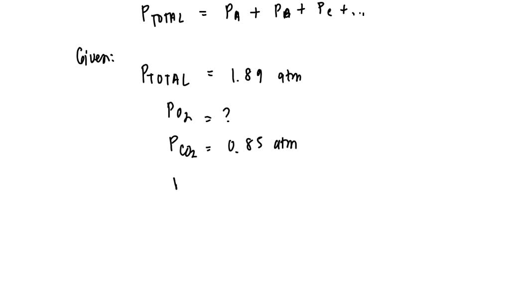 SOLVED: A mixture of oxygen (O2), carbon dioxide (CO2), and nitrogen (N2) has a total pressure ...