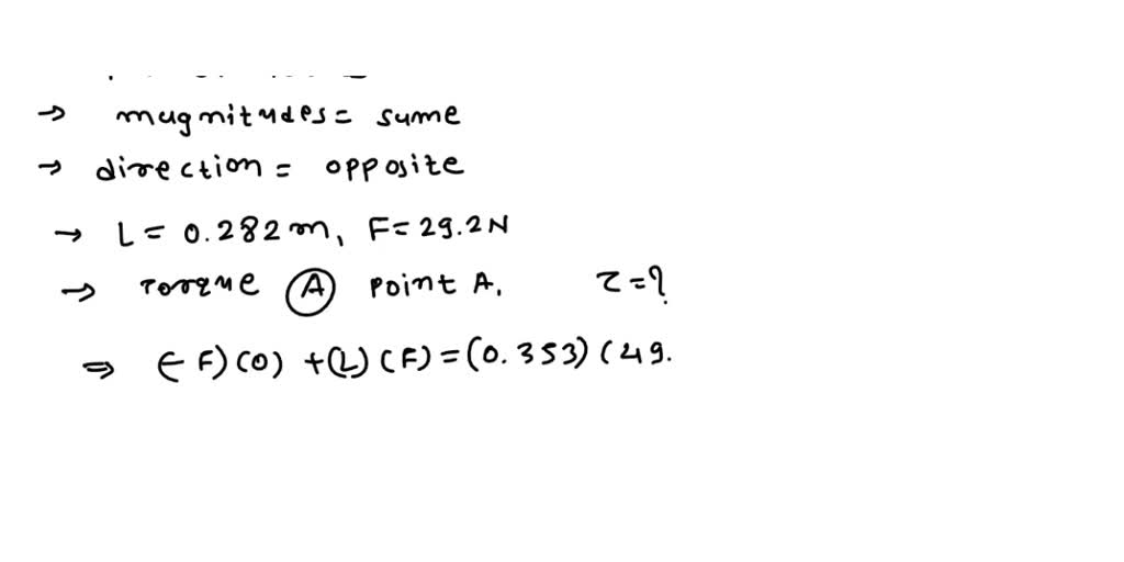 Solved Pair Forces With Equal Magnitudes Opposite Directions And