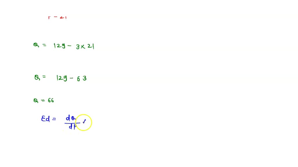 SOLVED: Given a demand function, Qx(d) = f(Px, Py, M, H), define own price elasticity. (δQx(d ...