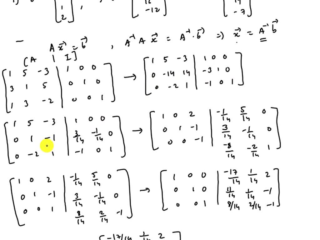 SOLVED: Solve the following systems of equations, all having the same ...