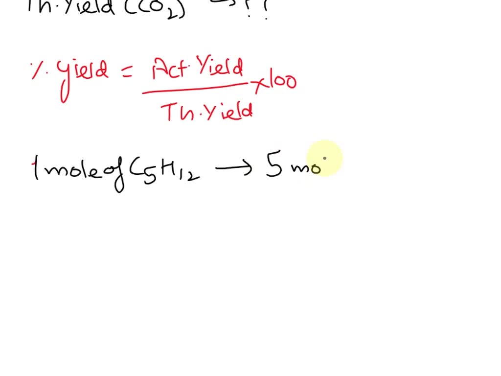 SOLVED: Question 3 The combustion reaction for pentane is: C5H12 (l ...