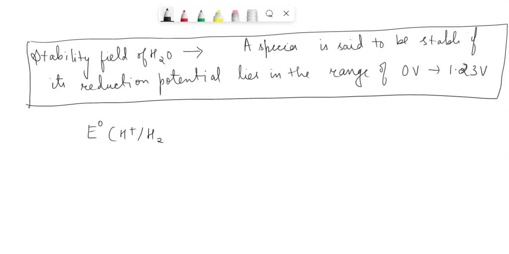 SOLVED: a) Explain the stability field of water. Do you think this field would be widened or ...