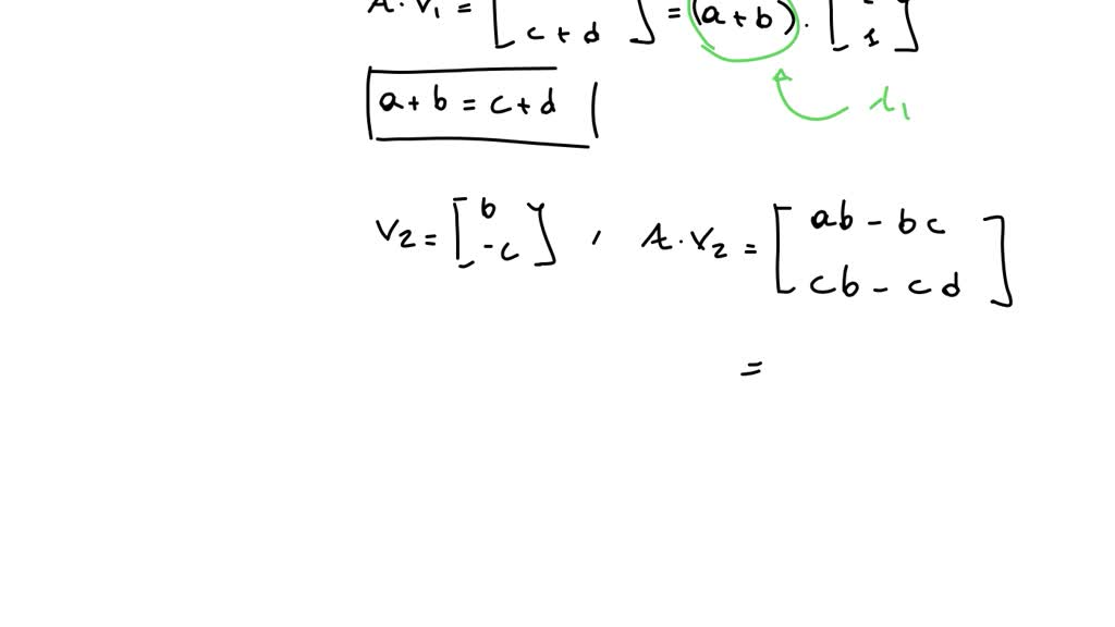 SOLVED: Consider the case where a + b = c + d in the state-transition matrix A = [a b; c d ...
