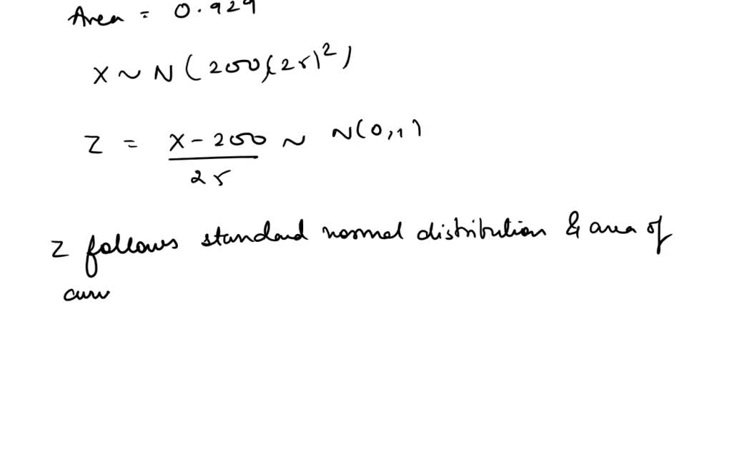 Solved Let X Be A Continuous Random Variable That Follows A Normal