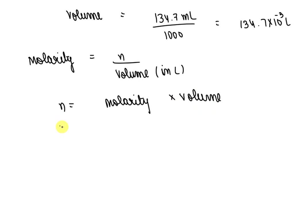 SOLVED: Suppose you need to prepare 134.7 mL of a 0.290 M aqueous solution of NaCl. What mass ...