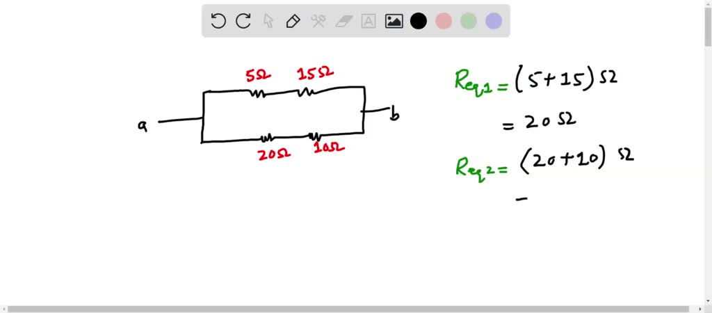 SOLVED: Calculate the equivalent resistance between a and b a) 60 ohm b ...