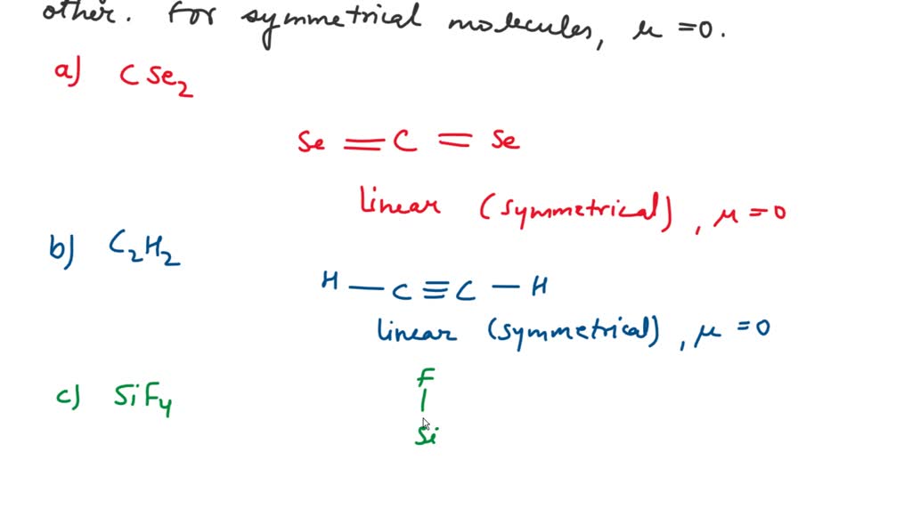 SOLVED: Which will exhibit dipole-dipole intermolecular forces as pure ...