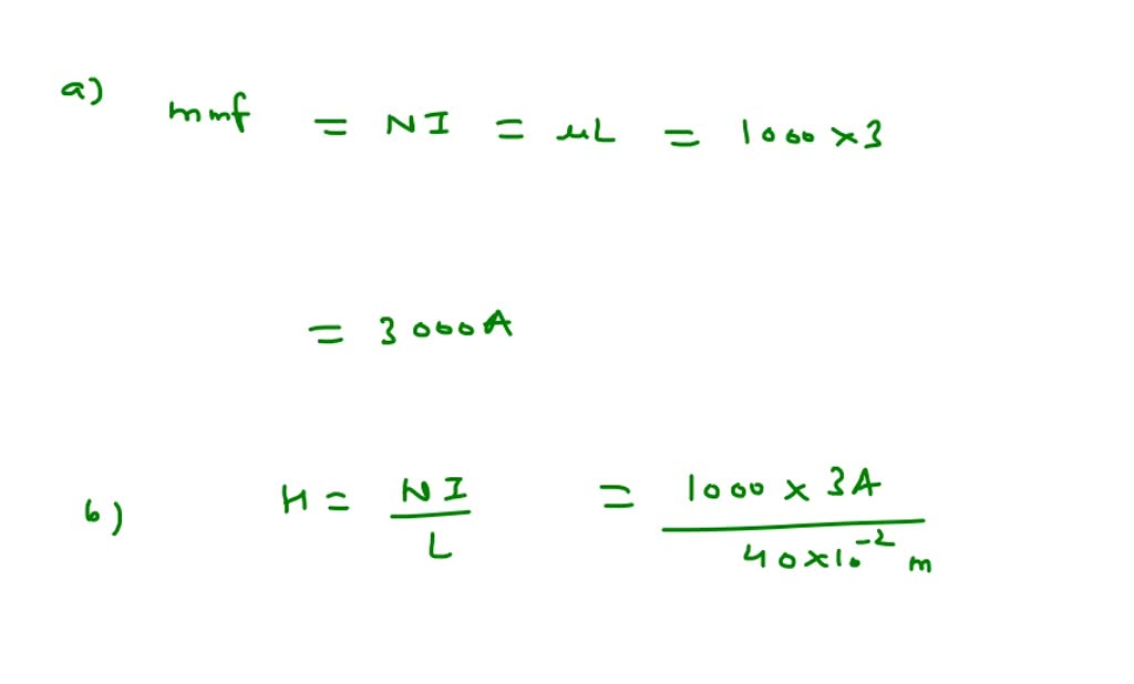 A current of 3 A flows through a coil of 1000 turns uniformly wound on ...