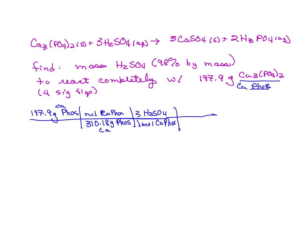 One of the major uses of sulfuric acid is the production of phosphoric ...
