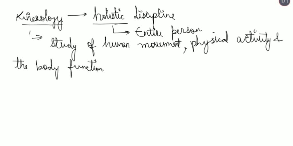 SOLVED: What is meant when kinesiology is described as a holistic ...