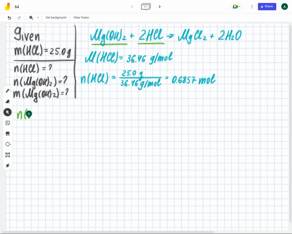 SOLVED: When magnesium hydroxide and HCl are mixed together, magnesium ...