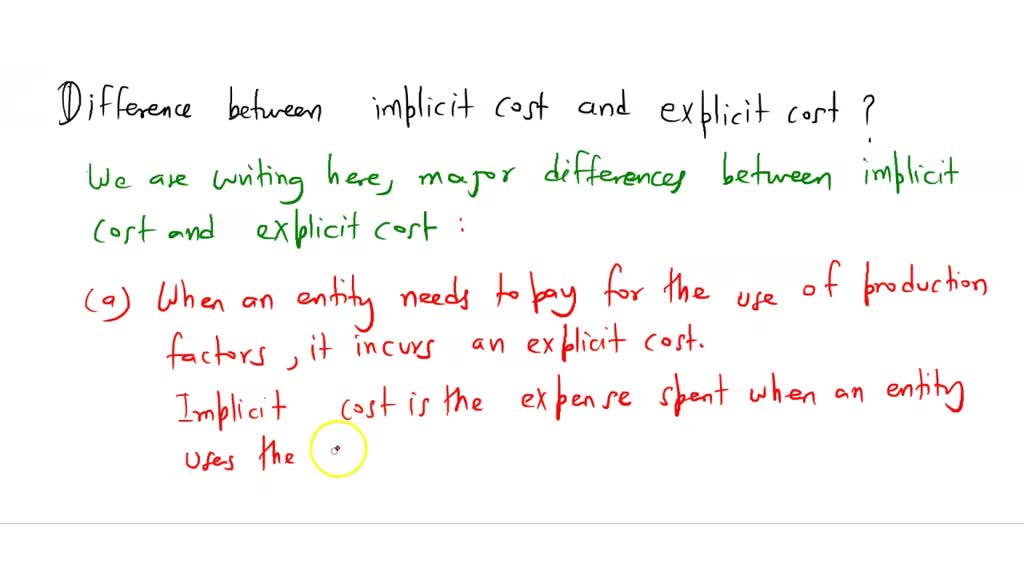 SOLVED: '21. Understand the difference between implicit and explicit ...