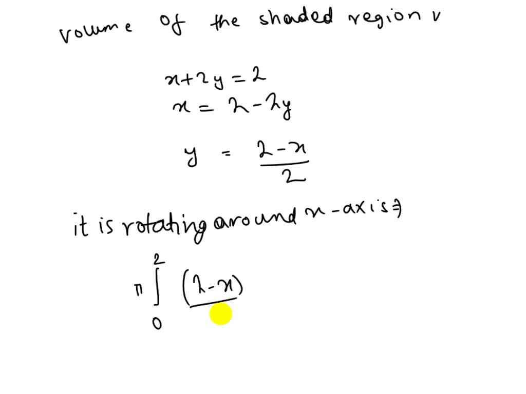 SOLVED: By the Disk Method Volumes. Exercises 17-20, find the volume of ...
