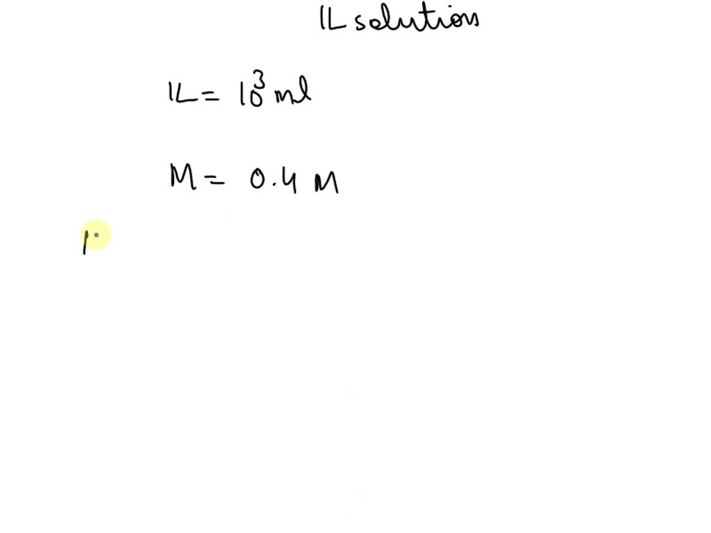 SOLVED: 7.45 Calculate the following: 1. The number of moles of NaI in 50.0 mL of a 0.400 M ...
