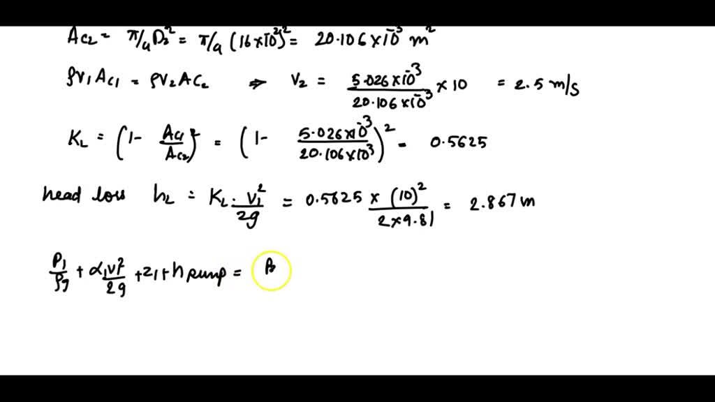 SOLVED: 12 (10 pts) A horizontal pipe has an abrupt expansion from D ...