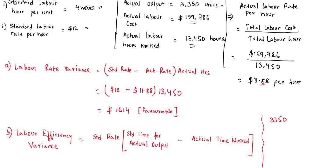 The direct labor standards for a particular product are 4 hours of ...