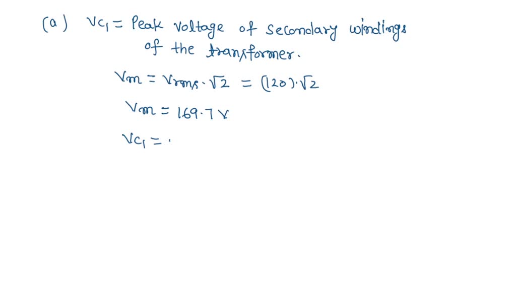 SOLVED: (a) Calculate the voltage available from the voltage doubler in the following figure, if ...
