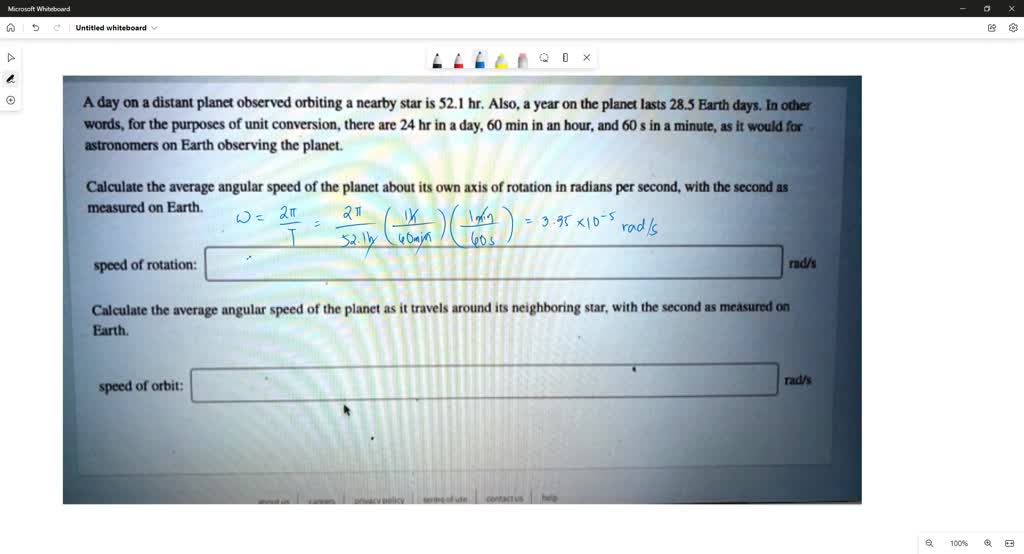 SOLVED: Using powerful telescope "e obserre planet orbiting distant Sar ...
