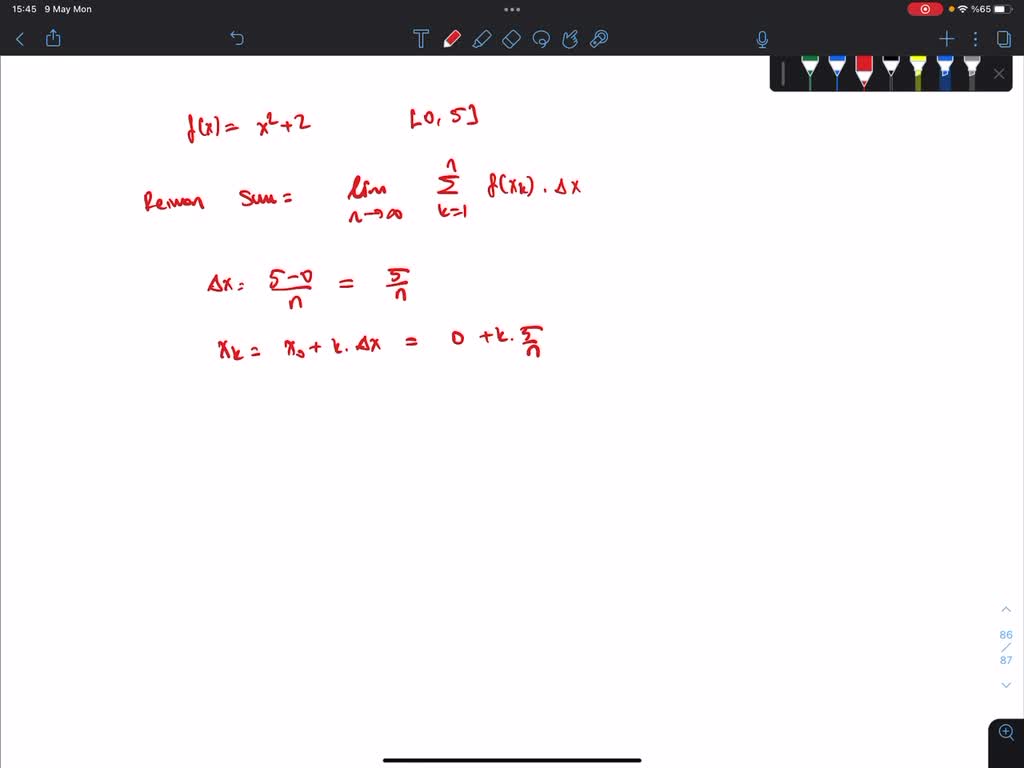 Solved For The Function Given Below Find A Formula For The Riemann Sum Obtained By Dividing 