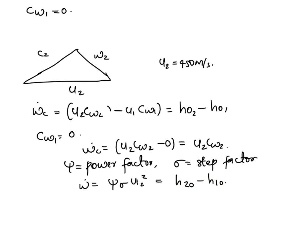 SOLVED: 4.1 The impeller tip speed of the centrifugal compressor is 450 ...