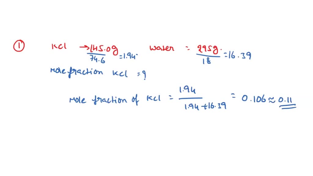 SOLVED: Part A Using the definition for mole fraction A solution was ...