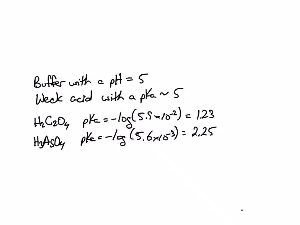 Solved A Laboratory Technician Wishes To Create A Buffered Solution With A Ph Of 5 Which Of
