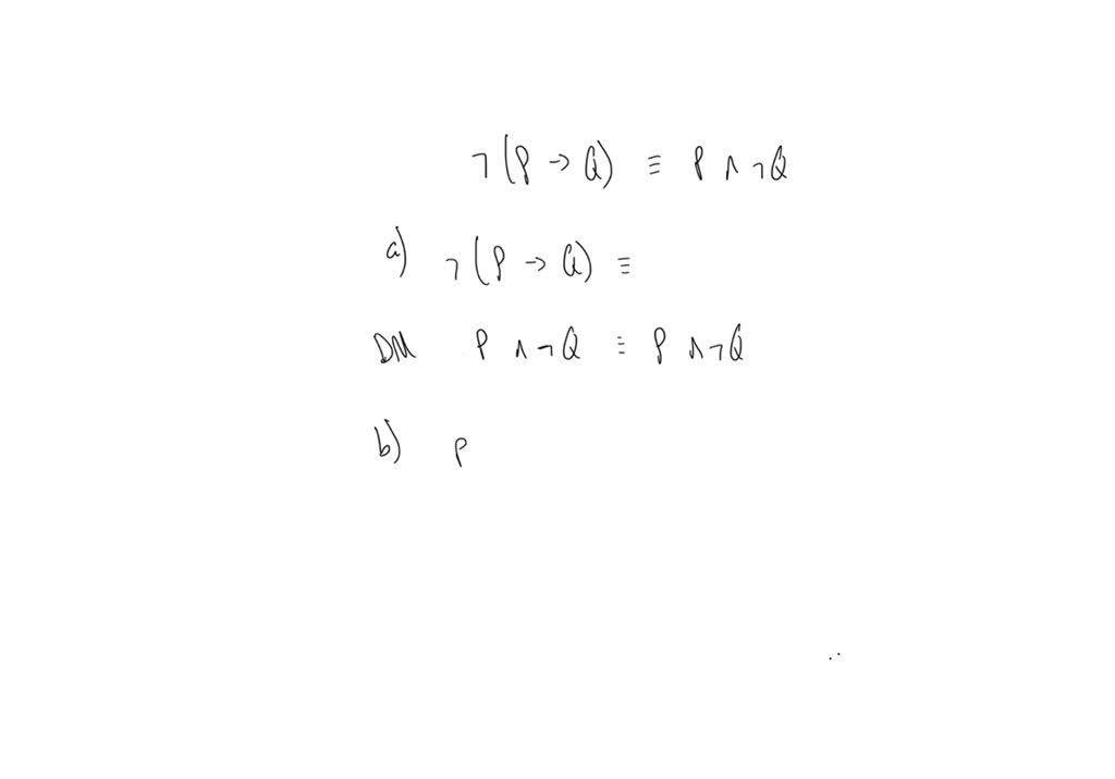 SOLVED: a) By using equivalence laws (not using truth table), prove that q^(p-q) is logically ...