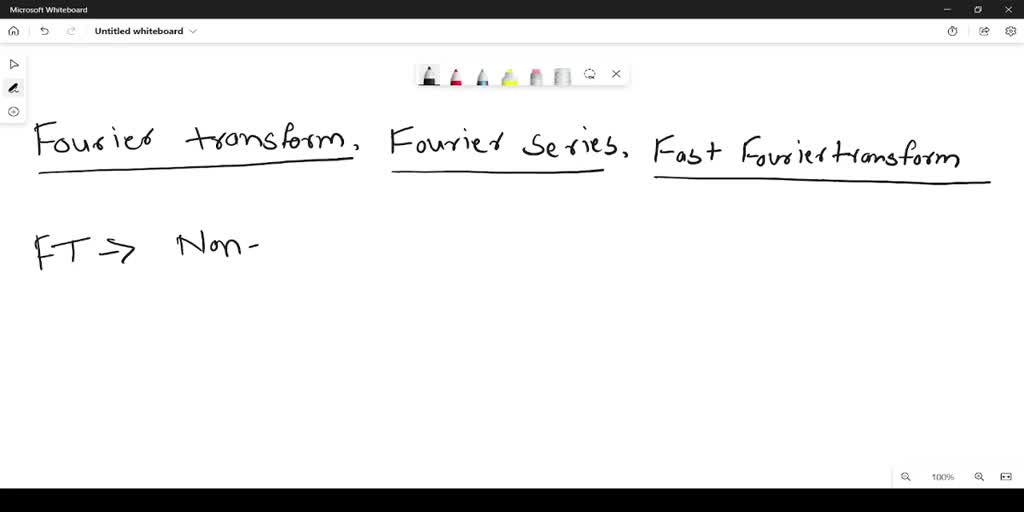 SOLVED: Explain the differences between the Fourier Transform, the ...
