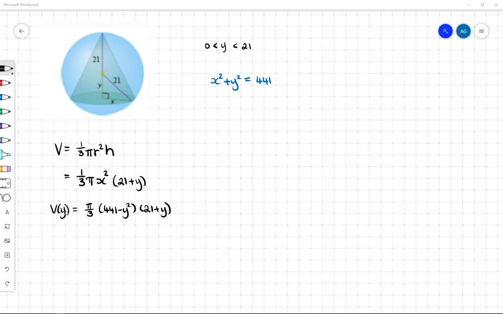SOLVED: Find the volume of the largest right circular cone that can be inscribed in sphere of ...