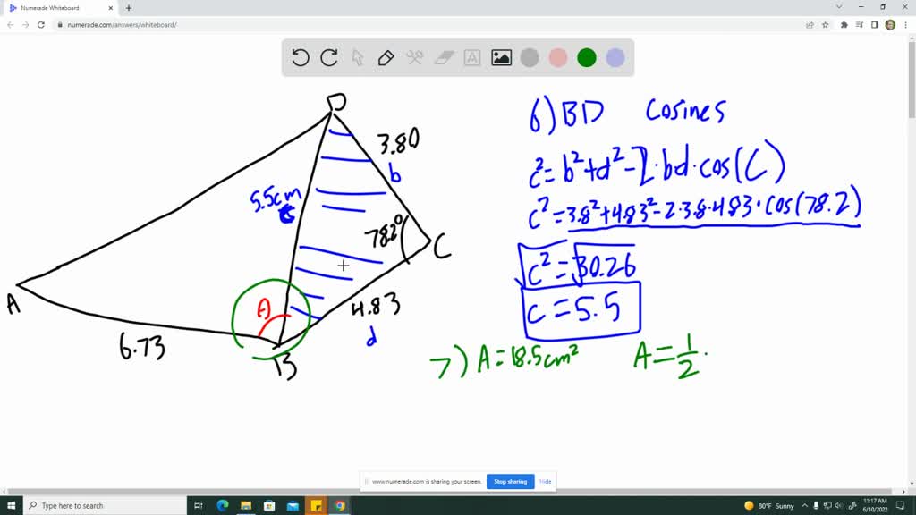 SOLVED: 'LE11. The diagram shows two night-angled triangles, joined ...