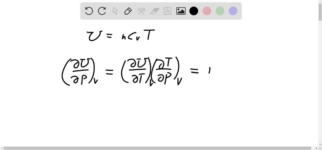 SOLVED: a) Show that the internal energy expression u = cvT is ...