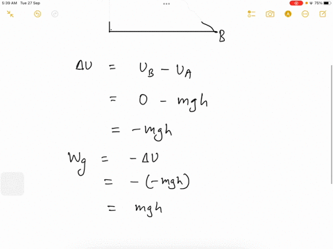 When released, a 100-g block slides down the path shown below, reaching the bottom with a speed ...