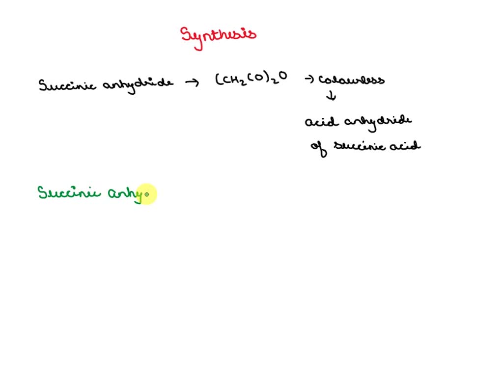 Write down the report on synthesis of succinic anhydride from succinic ...