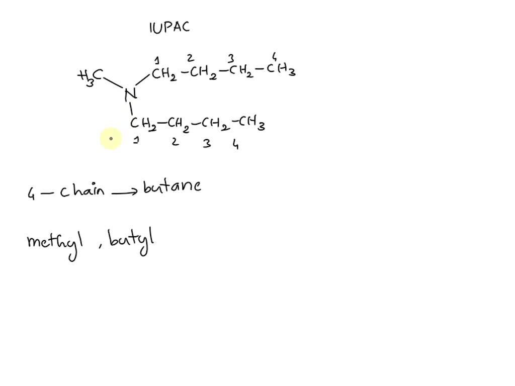 SOLVED: Name the Amines. a. CH3 b. CH3-N-CH2-CH3 c. CH3-N-CH3 d. CH3 ...