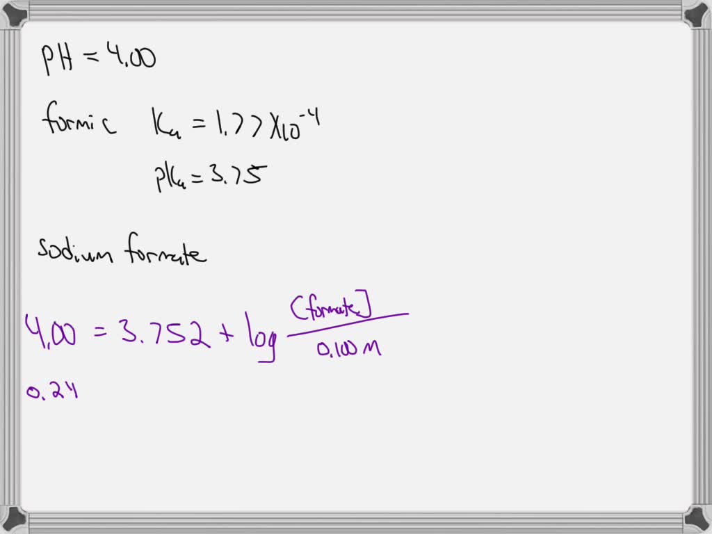 SOLVED: A student must make a buffer solution with a pH of 2.00. Determine which weak acid is ...